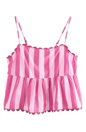 NEXT Stripe Scallop Hem Camisole