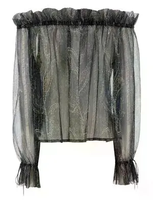 Saint Laurent Printed Crepe Blouse