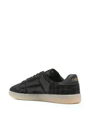 Amiri Pacific Bones Crocodile-embossed Leather Sneakers - Black