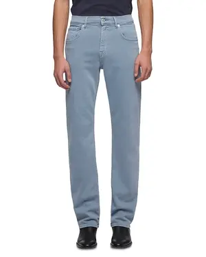 7 For All Mankind Straight Fit 34" Pants - Left Hand Cloud