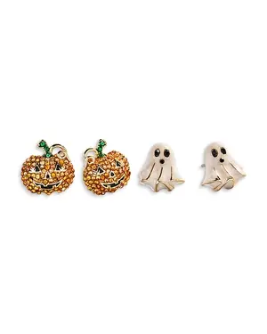 Baublebar Jack & Boo Earring Set - Orange/white