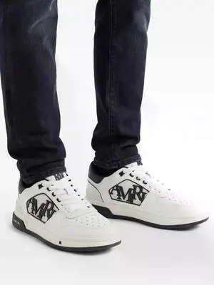 Amiri Logo-embossed Leather Sneakers - White