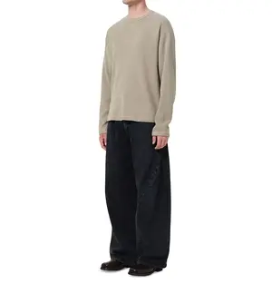 AGOLDE Payson Long Sleeve Waffle Knit Tee - Wicker