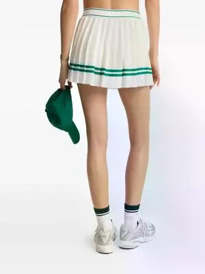 SPORTY & RICH Pleated Stripe Mini Skirt