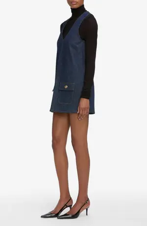 FRAME The Pinafore Denim Mini Dress