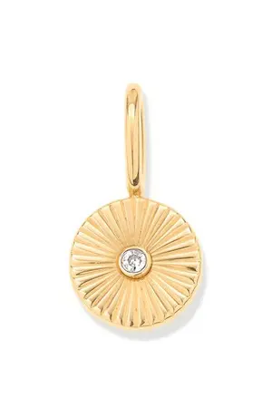 Adina Reyter Diamond Rays Mini Charm - 9k Yellow Gold