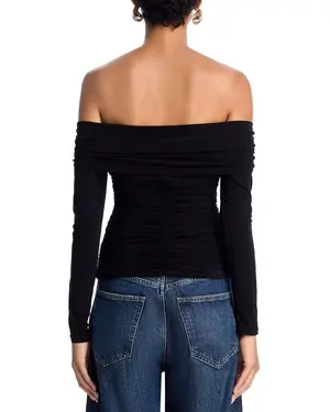 Aqua Matte Jersey Top Exclusive - Black