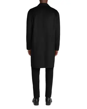 FRAME Double Face Wool Overcoat - Black