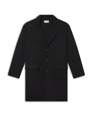 FRAME Double Face Wool Overcoat - Black