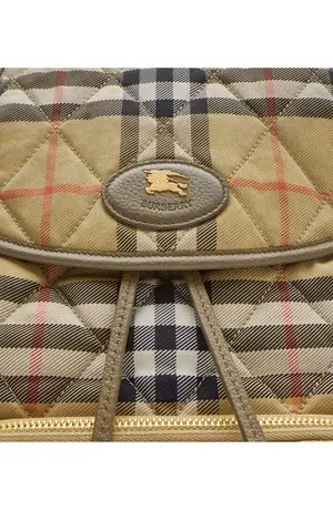 Burberry Horseshoe Check Corduroy Backpack