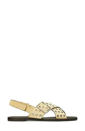Tory Burch Cross Band Slingback Sandals - Praline