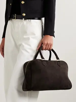 NILI LOTAN Jaclyn Suede Tote - Brown