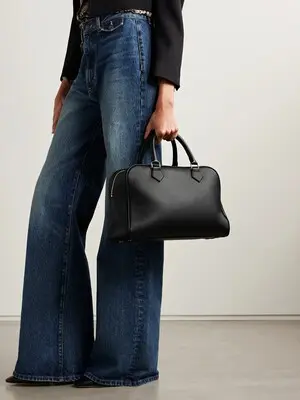 NILI LOTAN Jaclyn Textured-leather Tote - Black