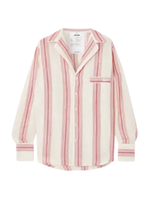 BETTTER Embroidered Striped Organic Cotton Shirt - Multi