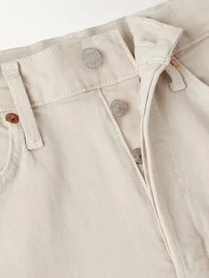RE/DONE Cropped High-rise Flared Jeans - Neutrals