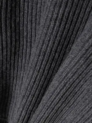 JOSEPH Ribbed Wool, Silk And Cashmere-blend Turtleneck Sweater - Gray