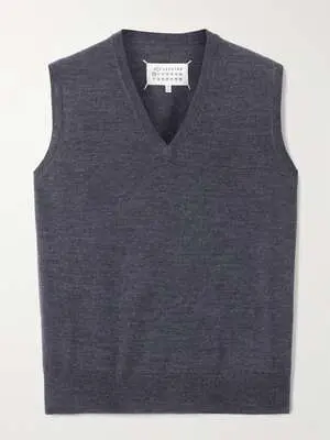 MAISON MARGIELA Wool Vest - Navy