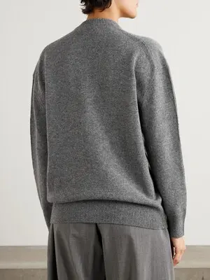 JIL SANDER Wool And Cashmere-blend V-neck Sweater - Gray