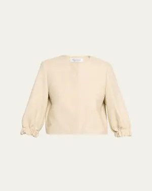 Max Mara Naiadi 3/4-Sleeve Jacket - Ivory