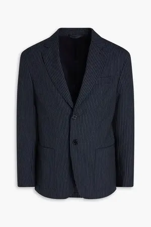 Officine Générale Michel Pinstriped Wool Blazer - Navy