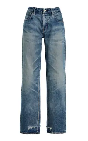 Moussy Vintage Maytown Low-rise Straight-leg Jeans - Medium Wash