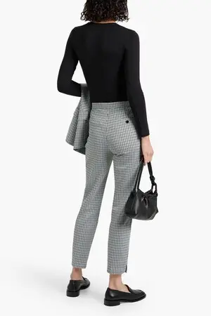 Theory Checked Jacquard Tapered Trousers