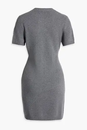 Theory Wool And Cashmere-blend Mini Dress - Anthracite
