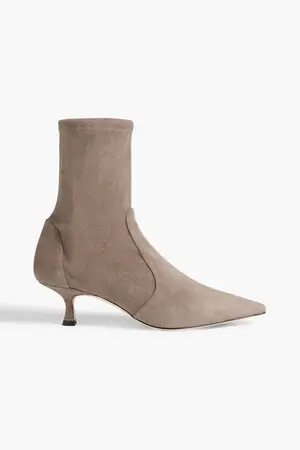 STUART WEITZMAN Naomi 50 Suede Ankle Boots - Mushroom