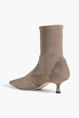 STUART WEITZMAN Naomi 50 Suede Ankle Boots - Mushroom