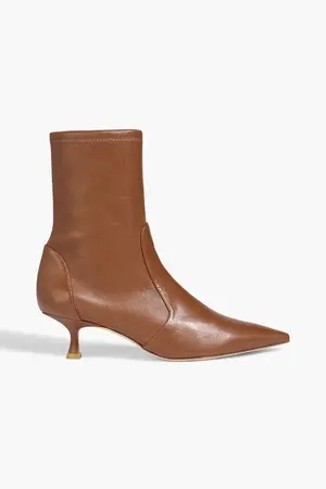 STUART WEITZMAN Naomi 50 Leather Ankle Boots - Brown