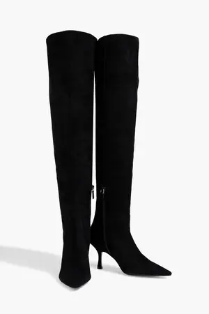 STUART WEITZMAN Suede Over-the-knee Boots - Black