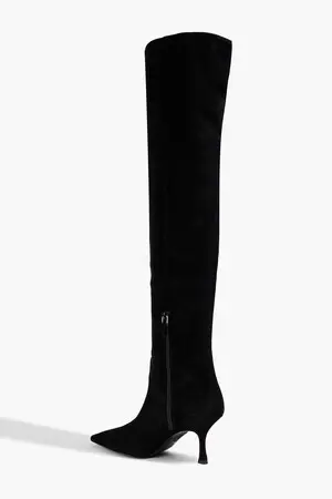 STUART WEITZMAN Suede Over-the-knee Boots - Black