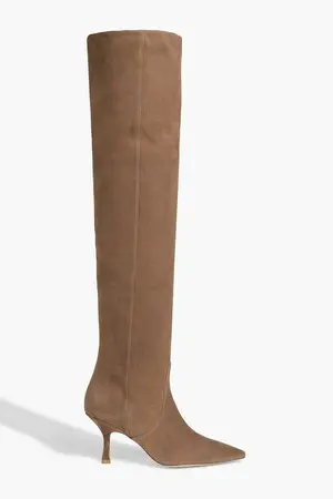 STUART WEITZMAN Naomi Suede Over-the-knee Boots - Camel
