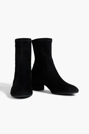 STUART WEITZMAN Sofia 50 Stretch-suede Sock Boots - Black
