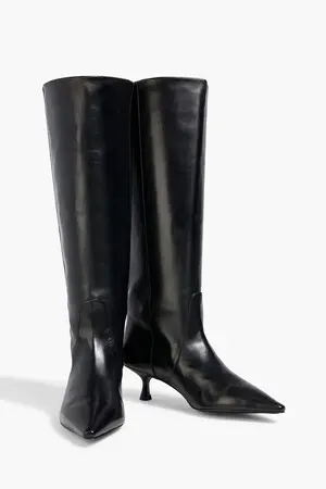 STUART WEITZMAN Naomi 50 Leather Knee Boots - Black
