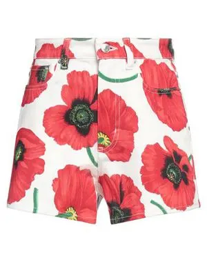 Kenzo Floral-print Denim Shorts - White