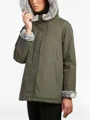 CANADIENS Faux-fur-trimmed Hooded Coat - Green