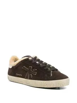 Premiata Steven Shearling-lined Suede Sneakers