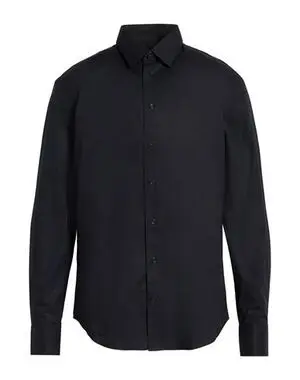 EMPORIO ARMANI Man Shirt Black Size 15 ¾ Cotton