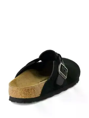 BIRKENSTOCK Boston Braided-strap Leather Mules - Black