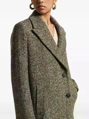 Peserico Herringbone Tweed Coat