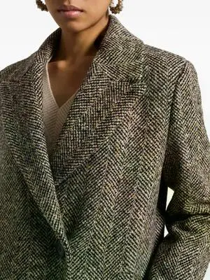 Peserico Herringbone Tweed Coat