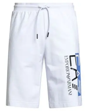 EA7 Cotton Bermuda Shorts - White