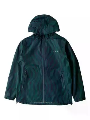 PARRA Wave-print Hooded Rain Jacket