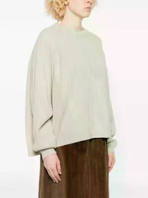 Dusan Ribbed Crew-neck Pullover - Neutrals
