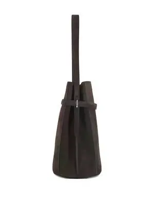 TOTEME Belted Suede Bucket Bag - Brown