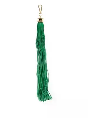 Alexander McQueen Leather Tassel Keyring Green