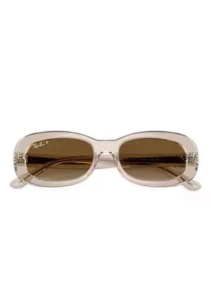 Ray-ban Oval-frame Sunglasses - Brown