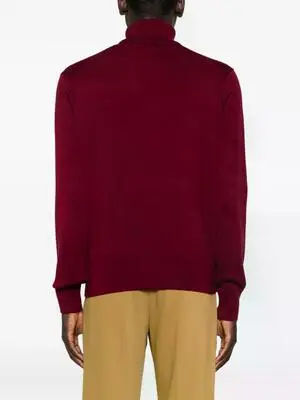 Ami Roll-neck Embroidered Sweater
