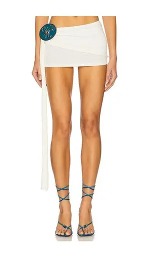 1XBLUE Scorpion Knit Mini Skirt